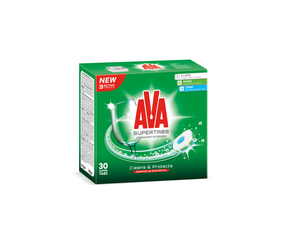 Detergent de vase AVA SUPERTABS tablete, pentru masina de spalat 30 ...