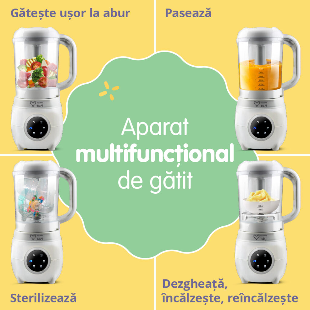 Aparat automat multifunctional de gatit cu aburi si blender 5in1 ...